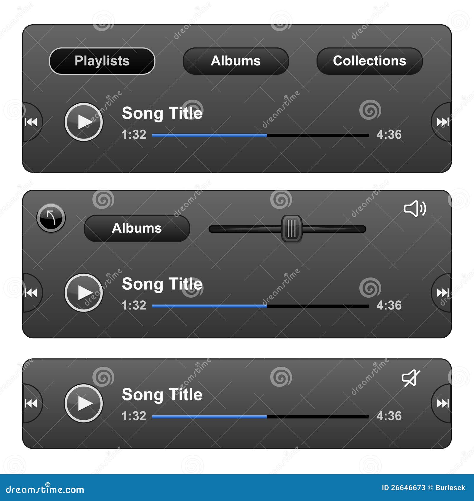 Audio Player stock vector. Illustration of multimedia - 26646673