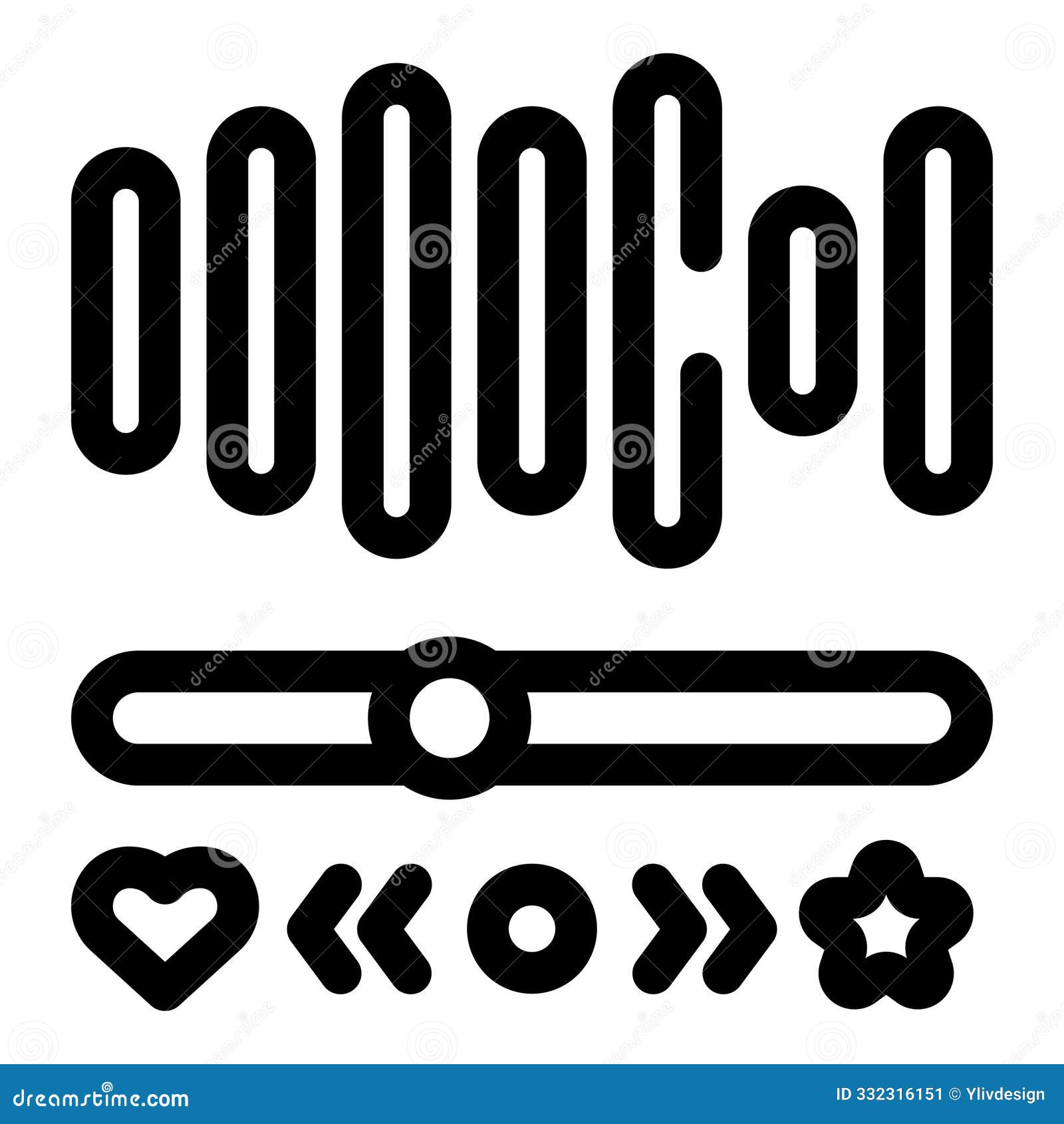 Audio Player Interface Displaying Playback Controls and Soundwave ...