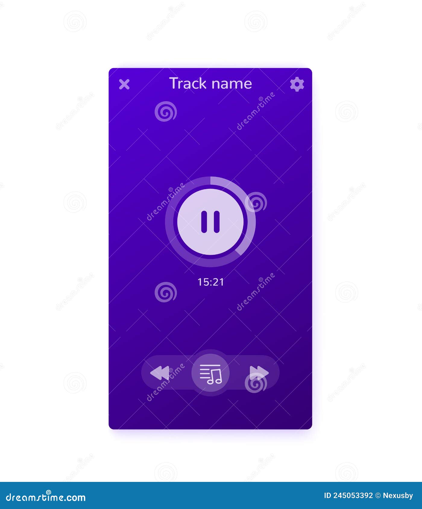 Audio Player Interface, Mobile App Ui Design Stock Vector ... Audio Player Interface, Mobile App Ui Design Stock Vector ...