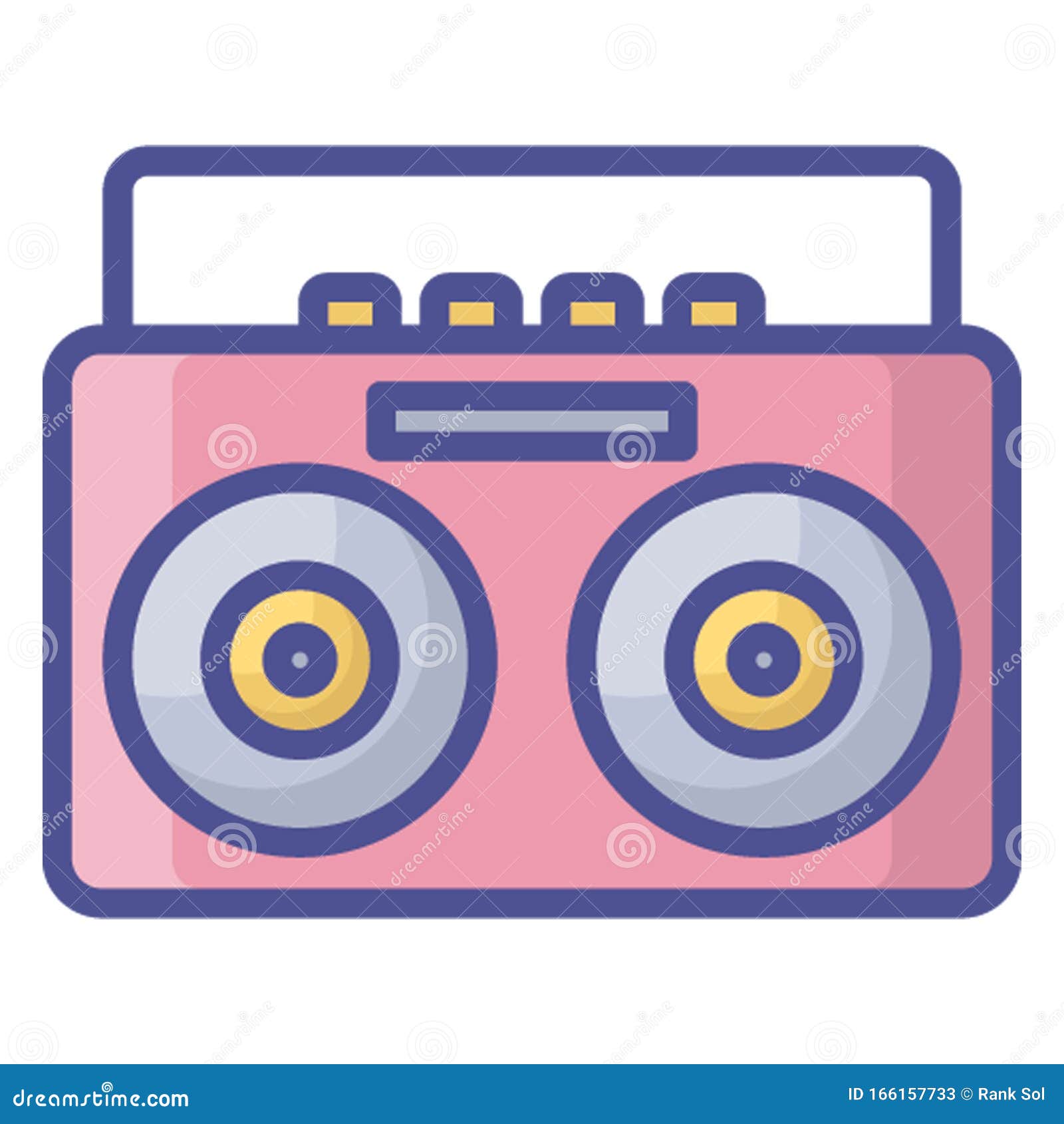 Audio Player Isolated Vector Icon Fully Editable Stock Illustration ...