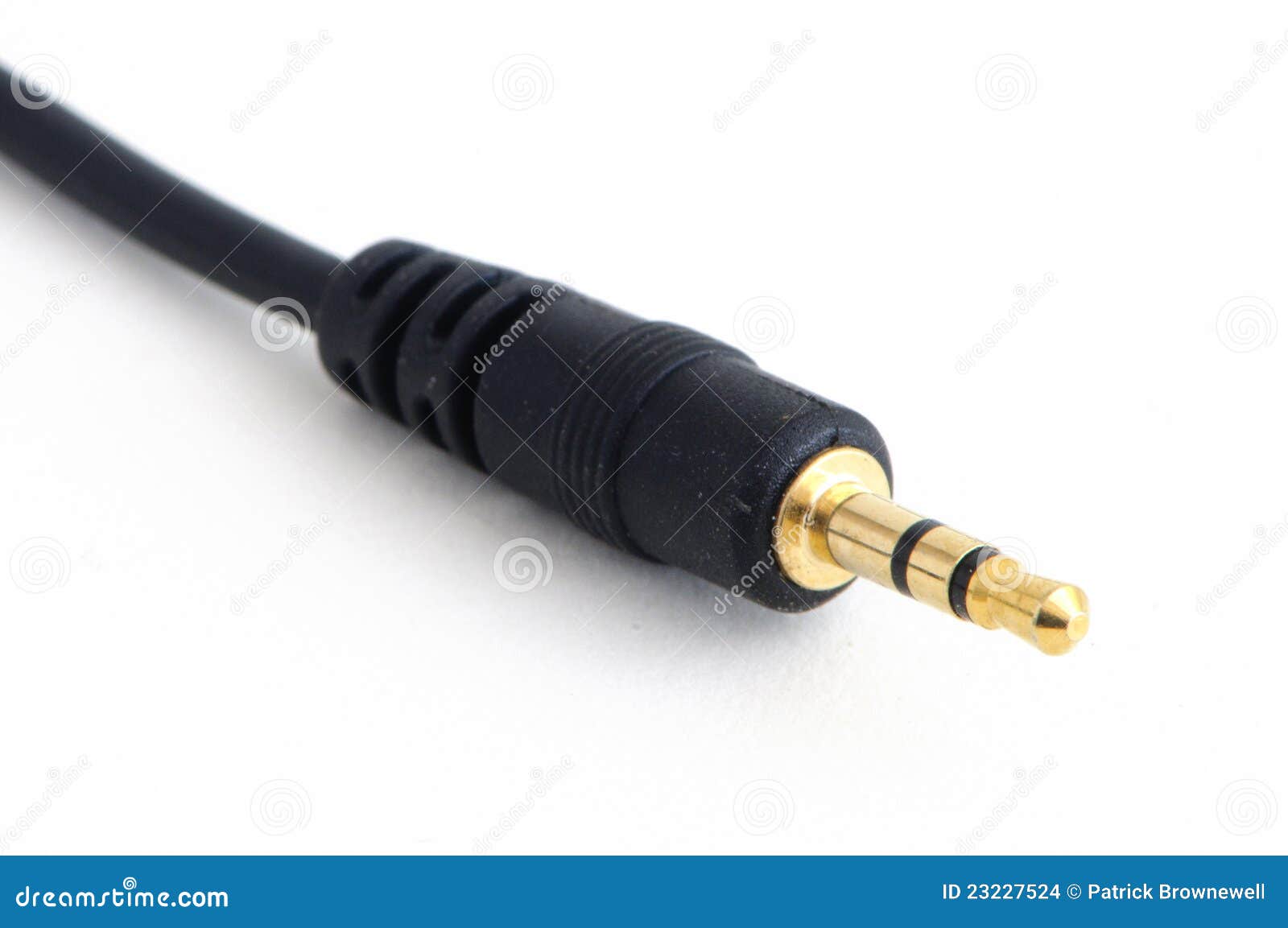 Audio plug stock photo. Image of buds, audio, gold, jack - 23227524