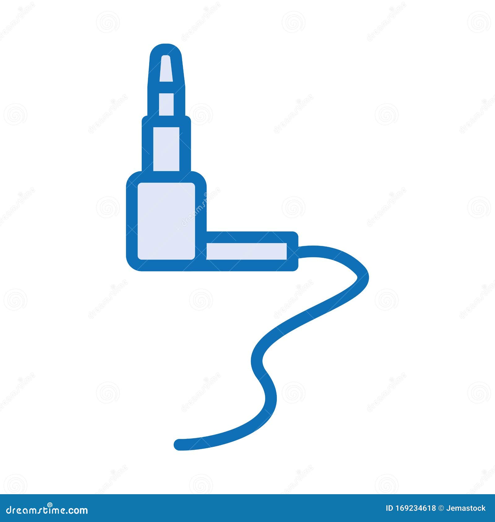 Audio Plug Connection Isolated Icon Stock Vector - Illustration of ...