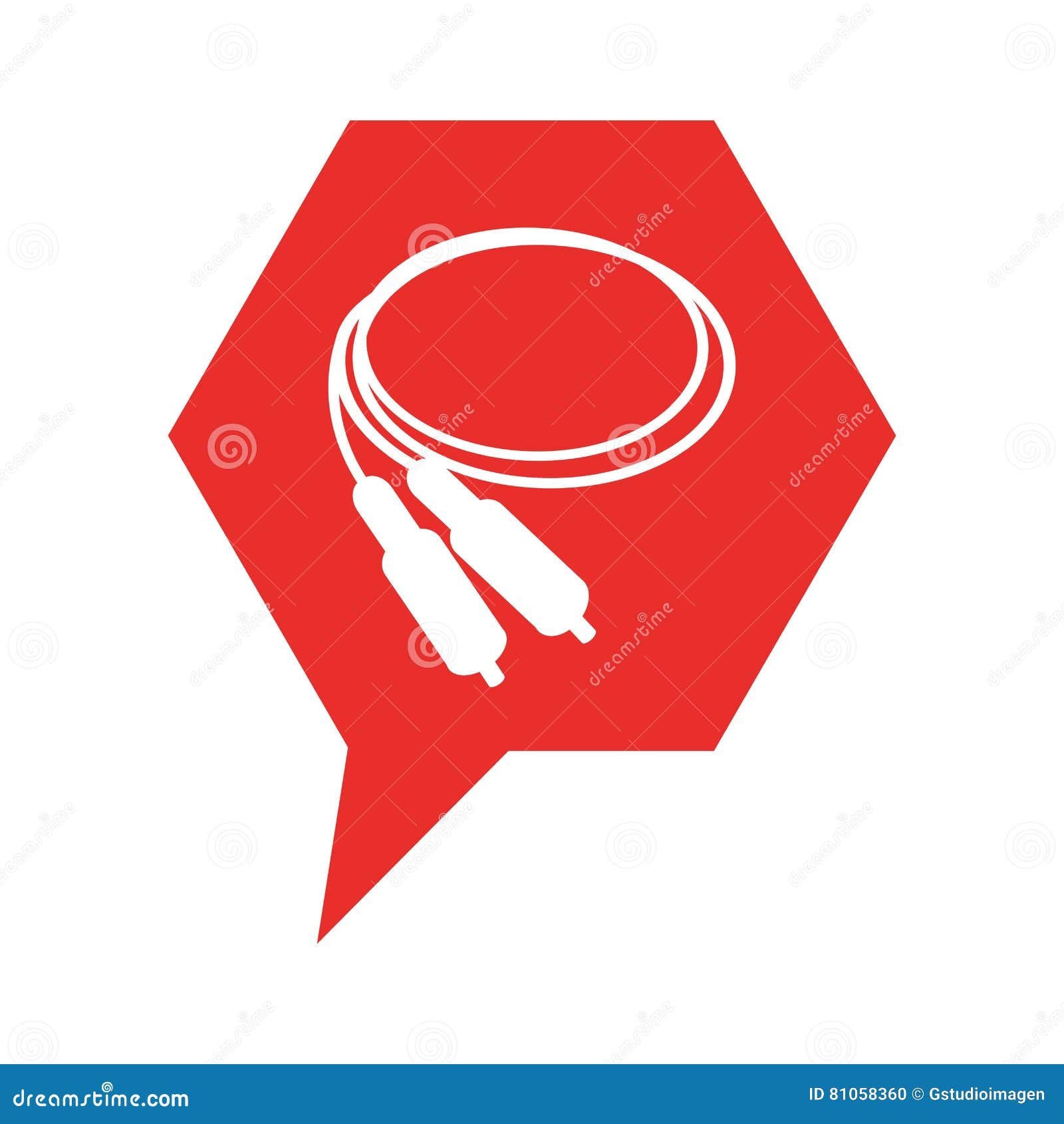 Audio plug connector icon stock vector. Illustration of isolated - 81058360