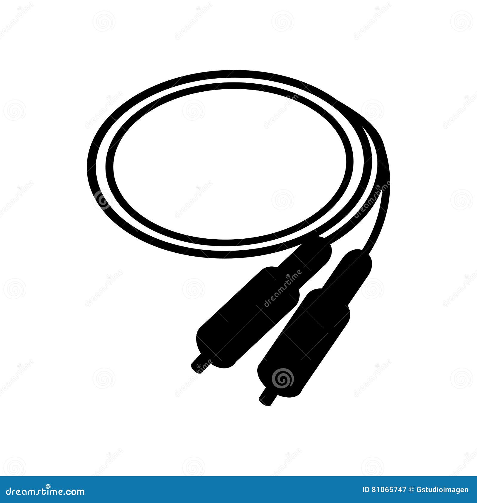 Audio plug connector icon stock vector. Illustration of sign - 81065747