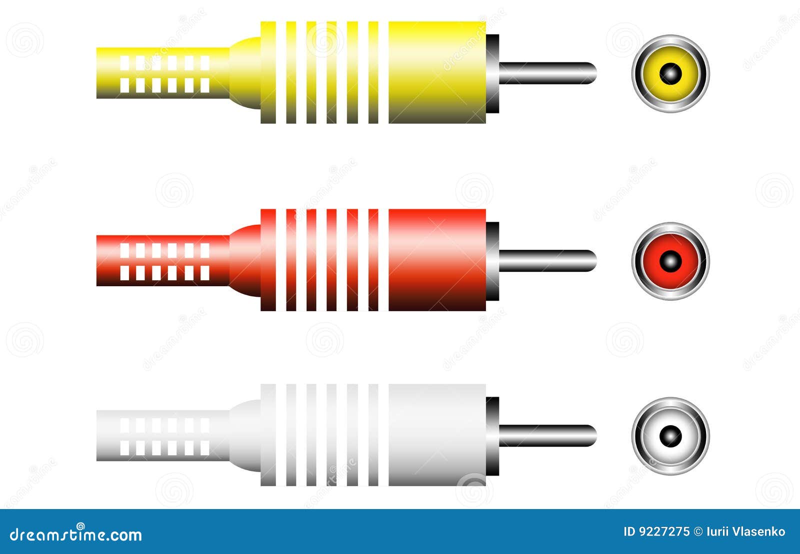 Audio plug rca stock illustration. Illustration of cable - 9227275