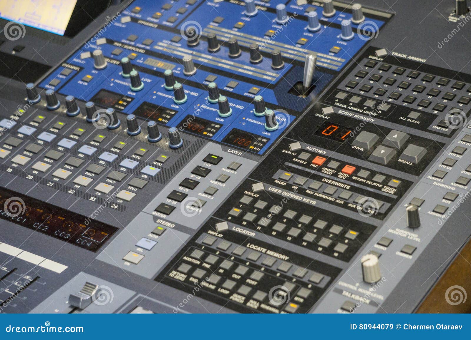Audio Production Switcher of Television Broadcast Stock Image - Image ...