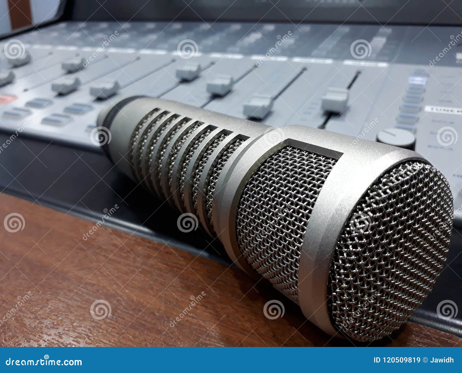 Studio Boom Mic and Console Mixer Stock Image - Image of boom, radio ...