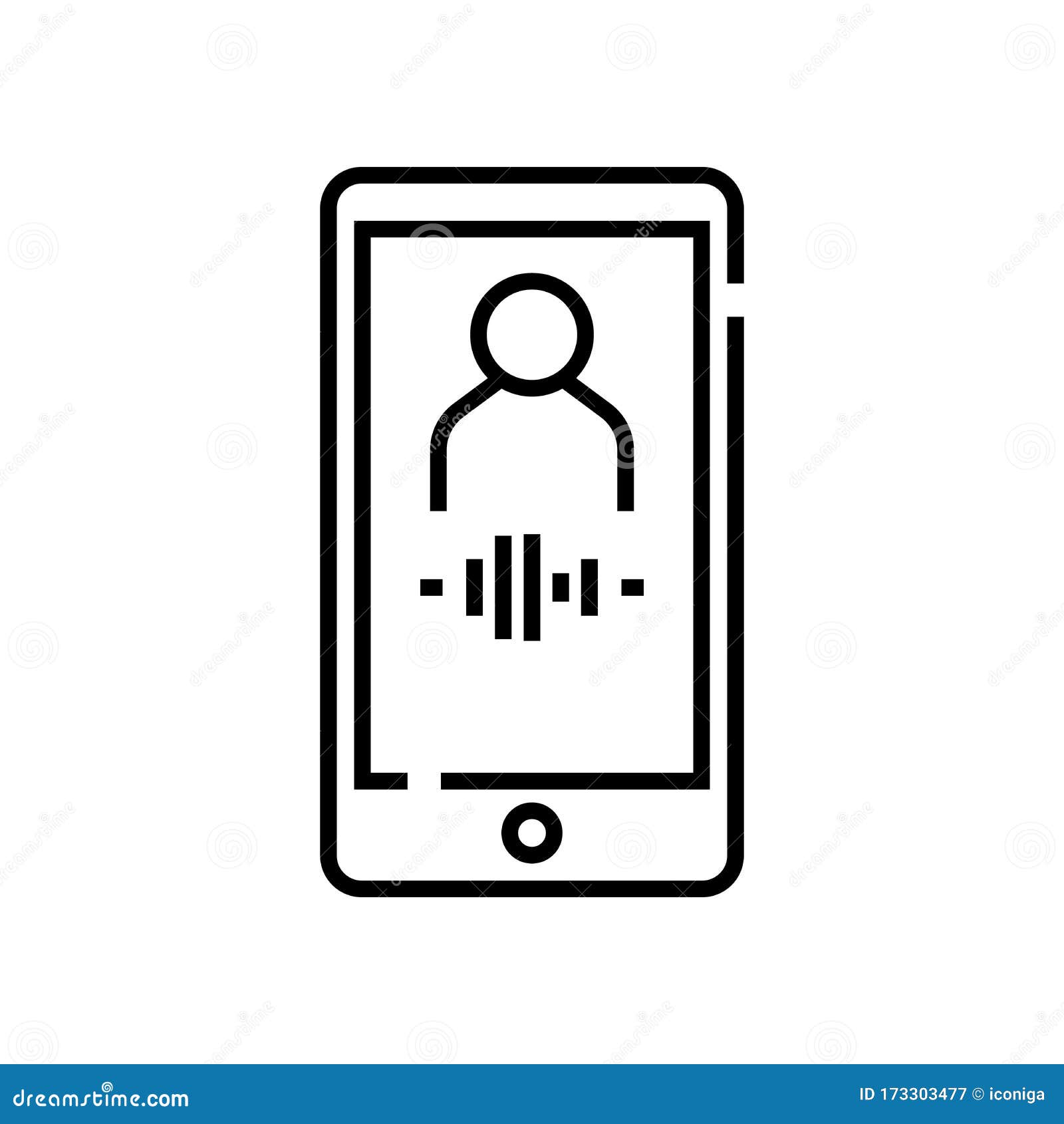 Audio Record Line Icon, Concept Sign, Outline Vector Illustration ...