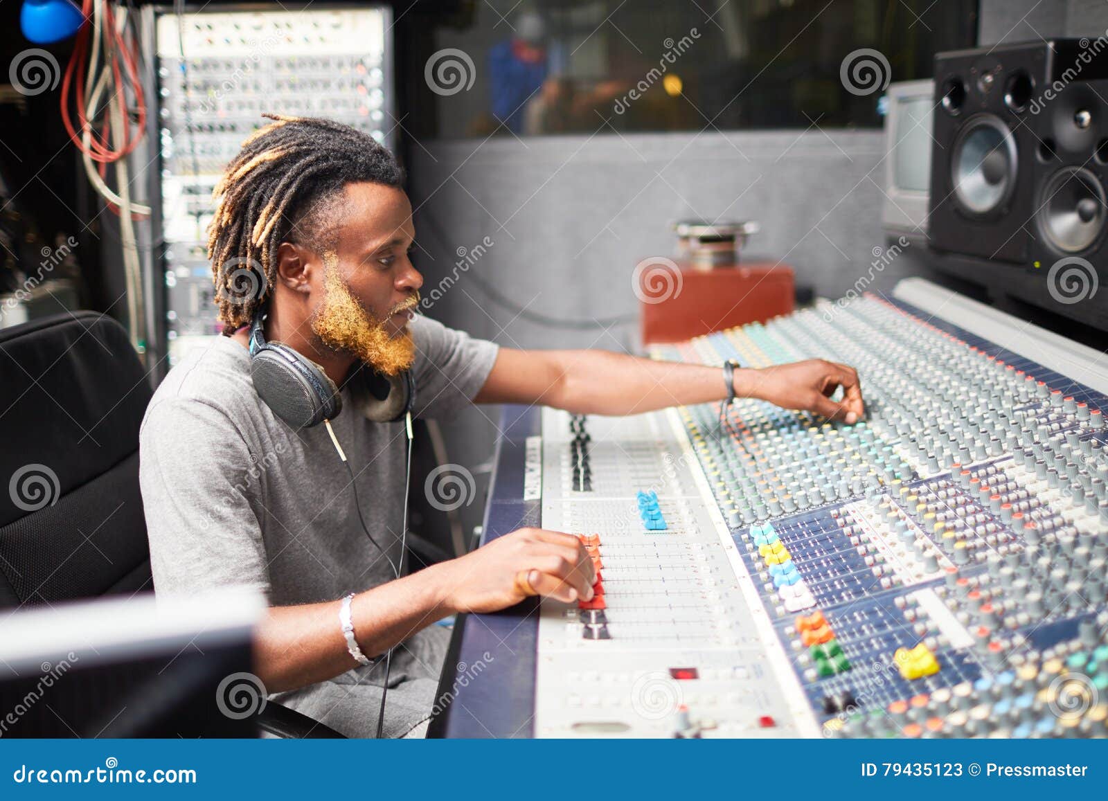 Audio recording stock image. Image of stereo, working - 79435123