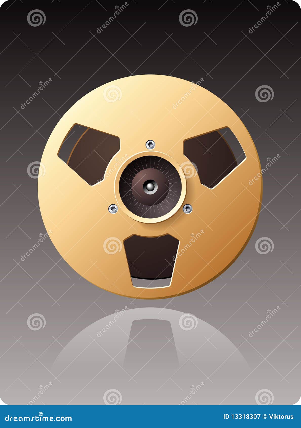 Audio reel stock vector. Illustration of obsolete, audiophile - 13318307