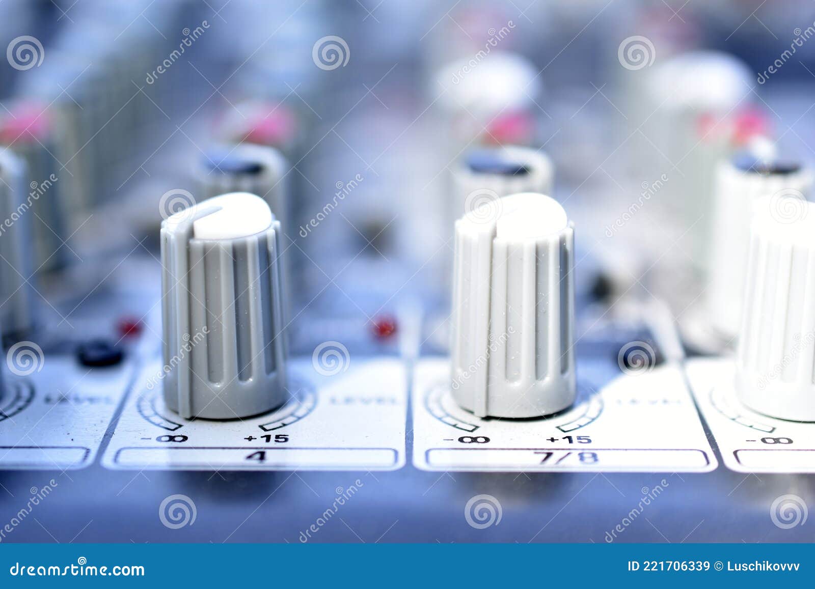 Audio Remote Mixer with Amplifier and Wires Stock Image - Image of ...