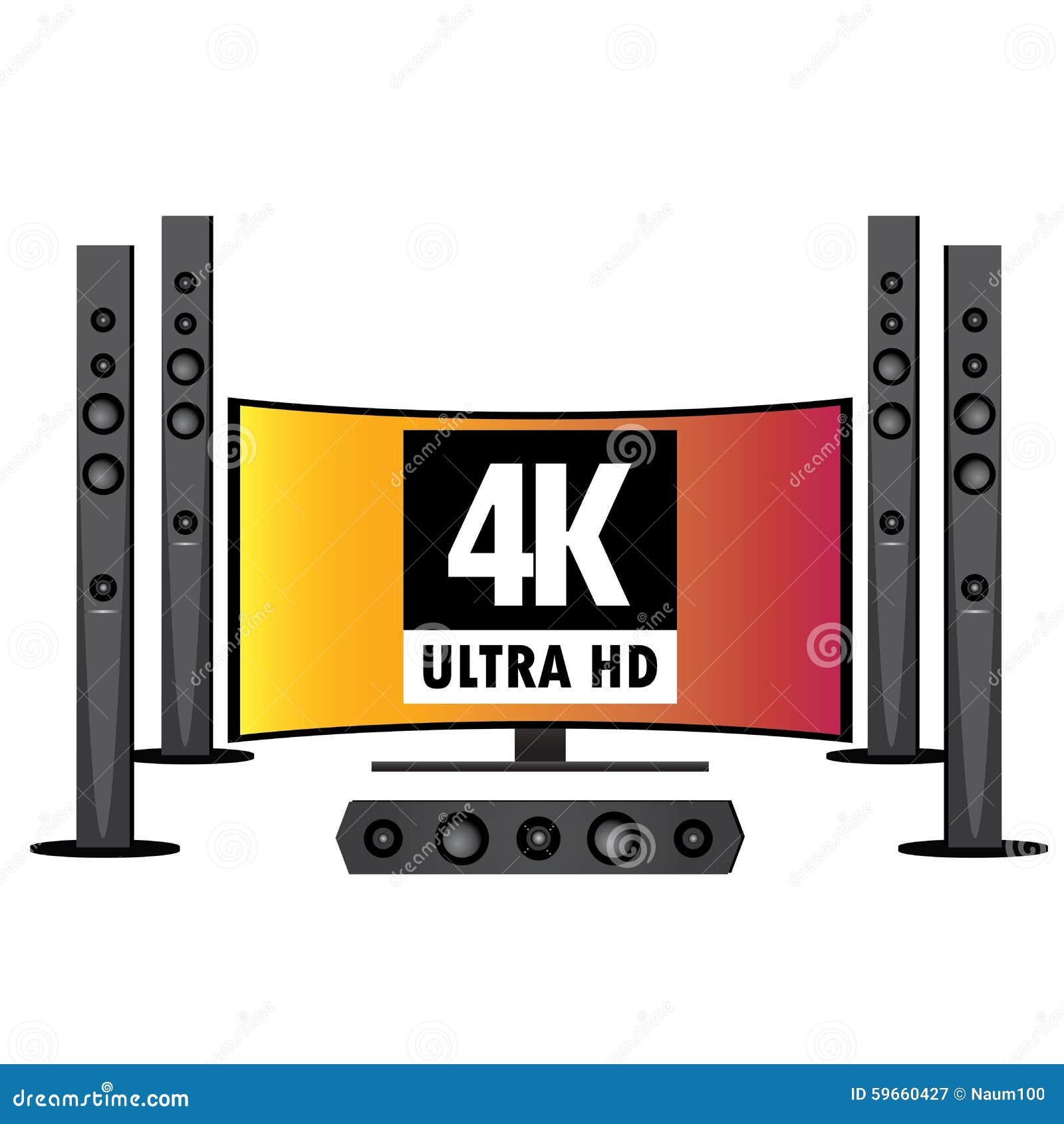 Audio and smart tv stock vector. Illustration of smart - 59660427