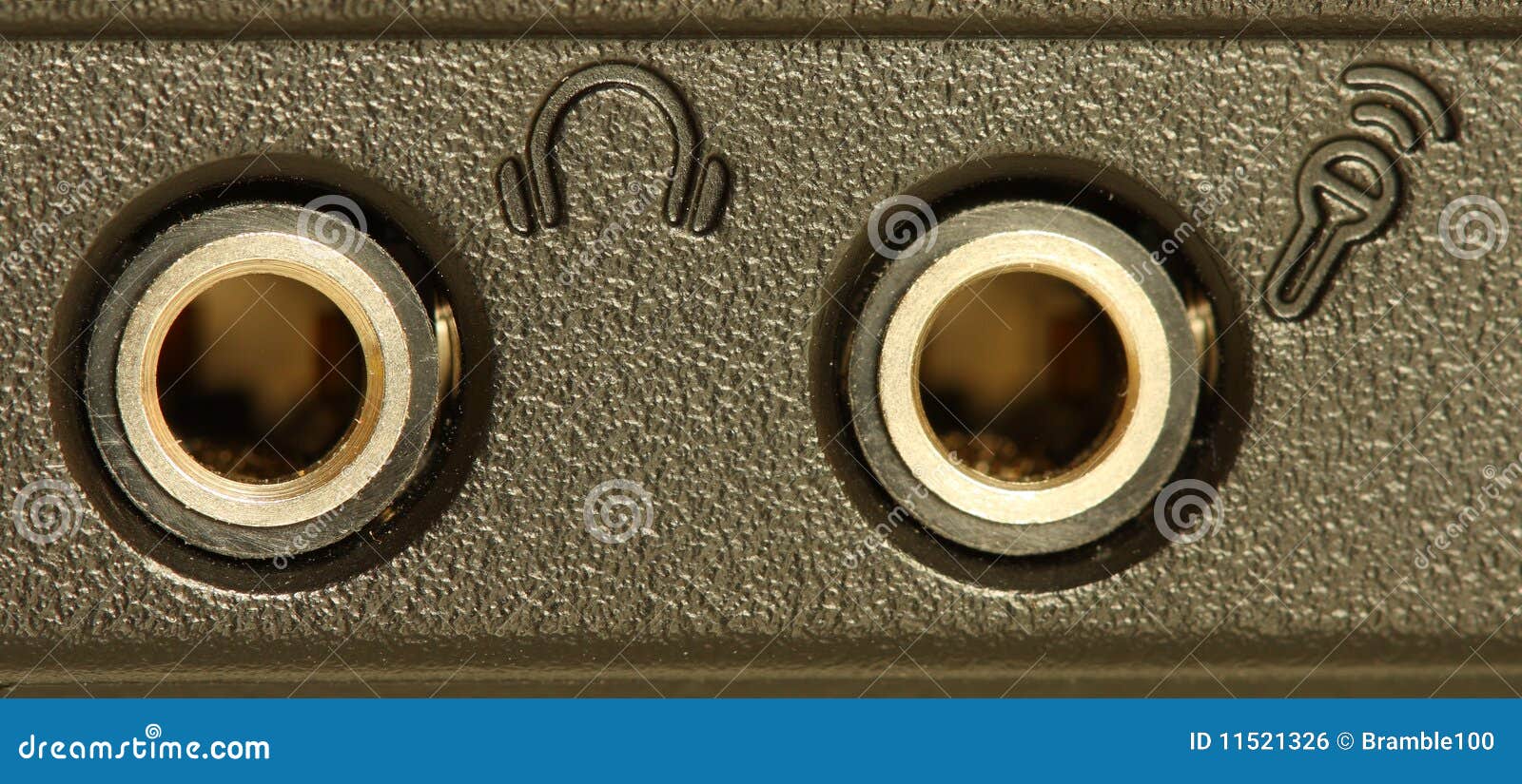 Audio sockets stock photo. Image of laptop, portable - 11521326