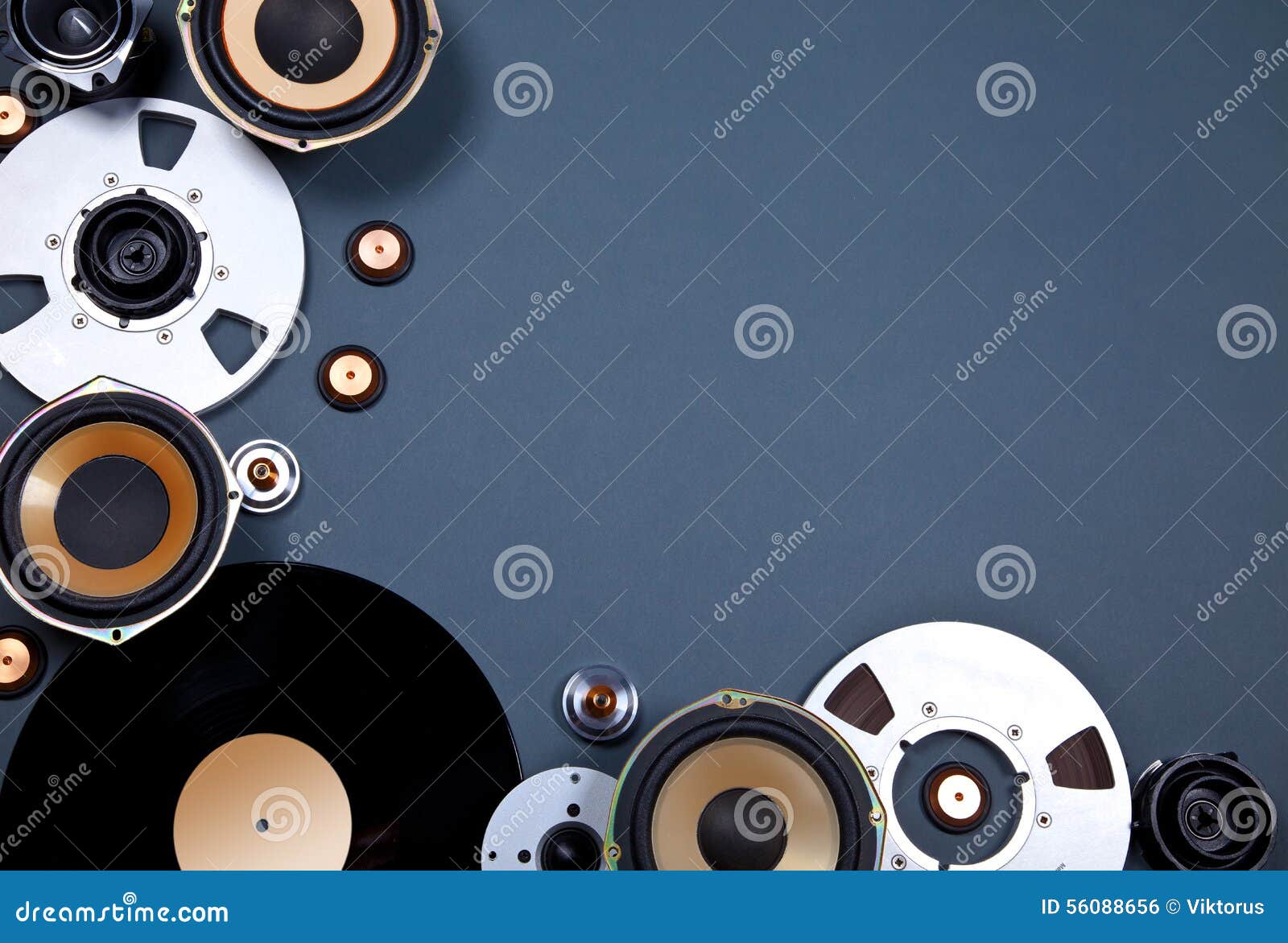 Audio Sound Media Objects Collection Set Stock Photo - Image of ...