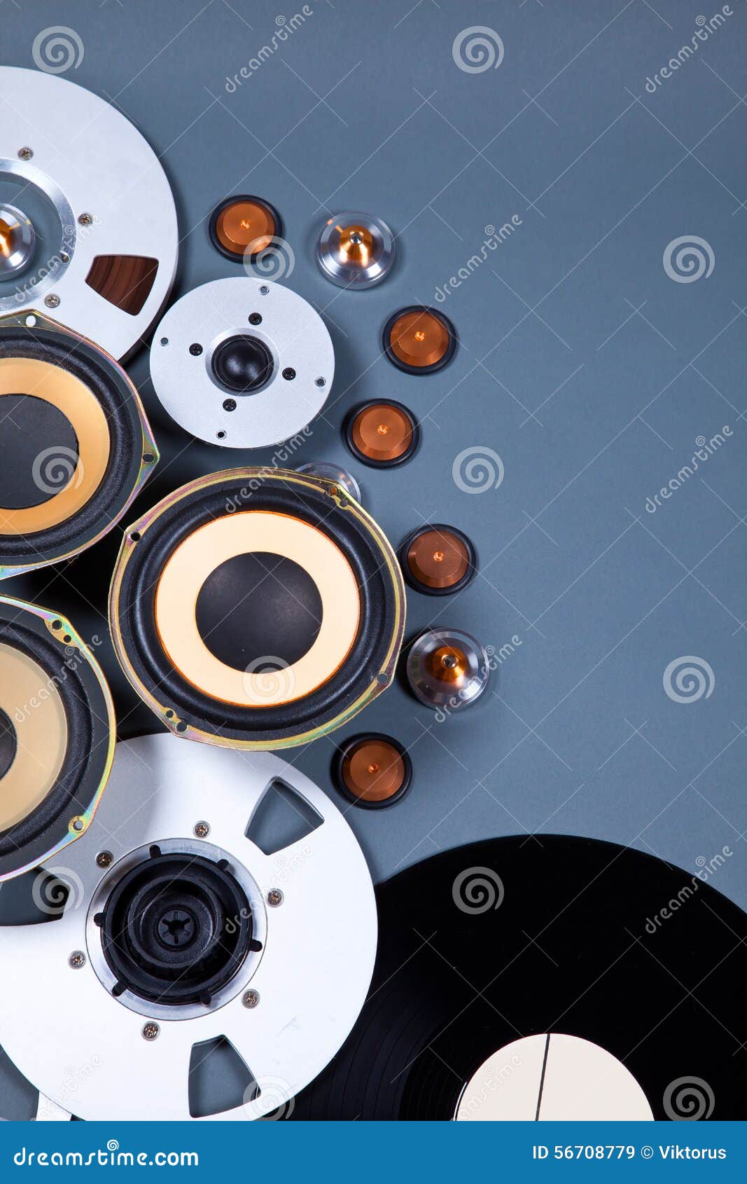 Audio Sound Media Objects Collection Set Stock Image - Image of media ...