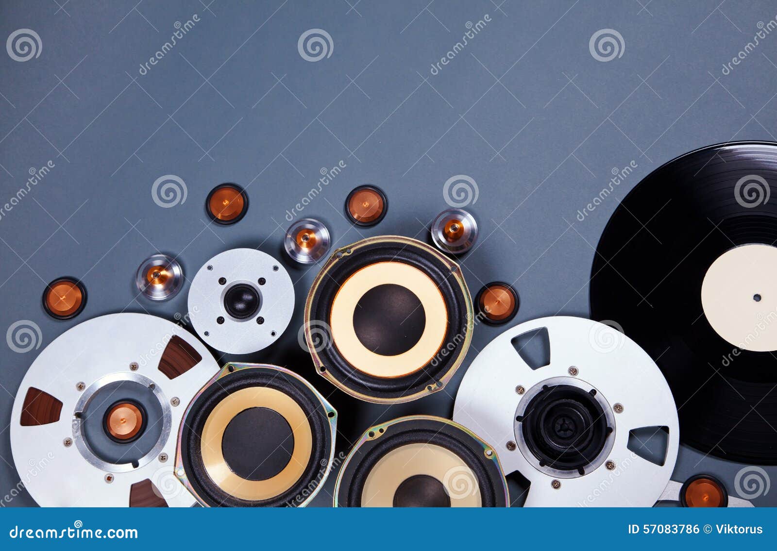 Audio Sound Media Objects Collection Set Stock Photo - Image of random ...