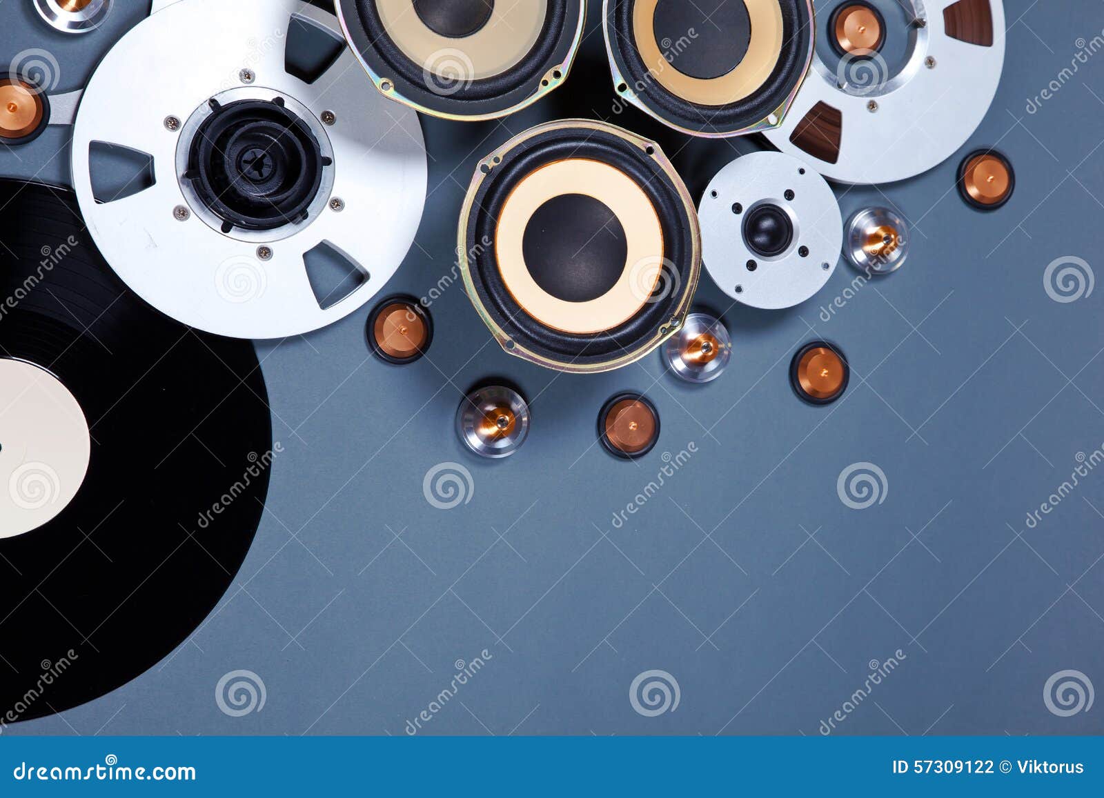 Audio Sound Media Objects Collection Set Stock Photo - Image of ...