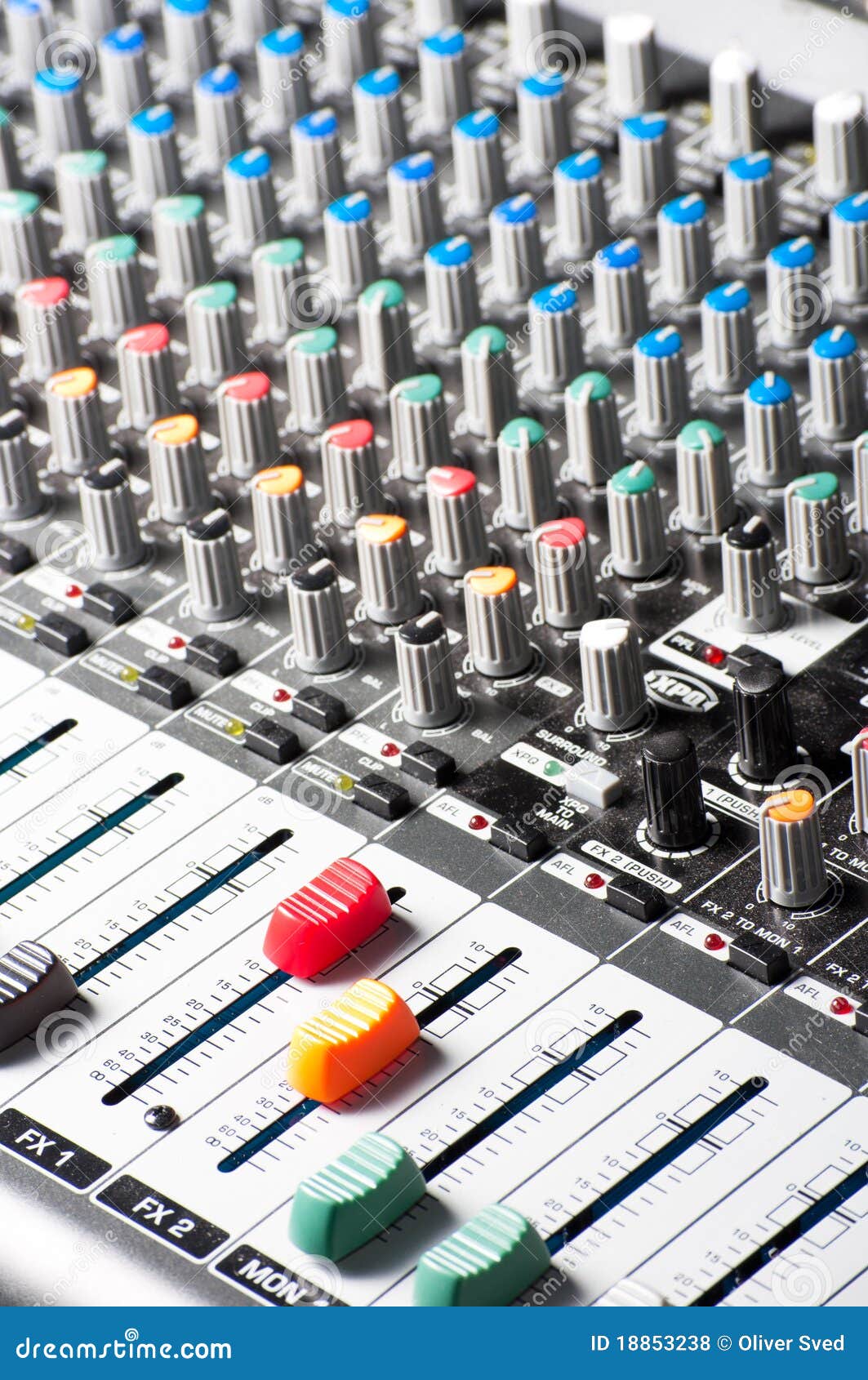 Audio sound mixer stock photo. Image of broadcast, effect - 18853238