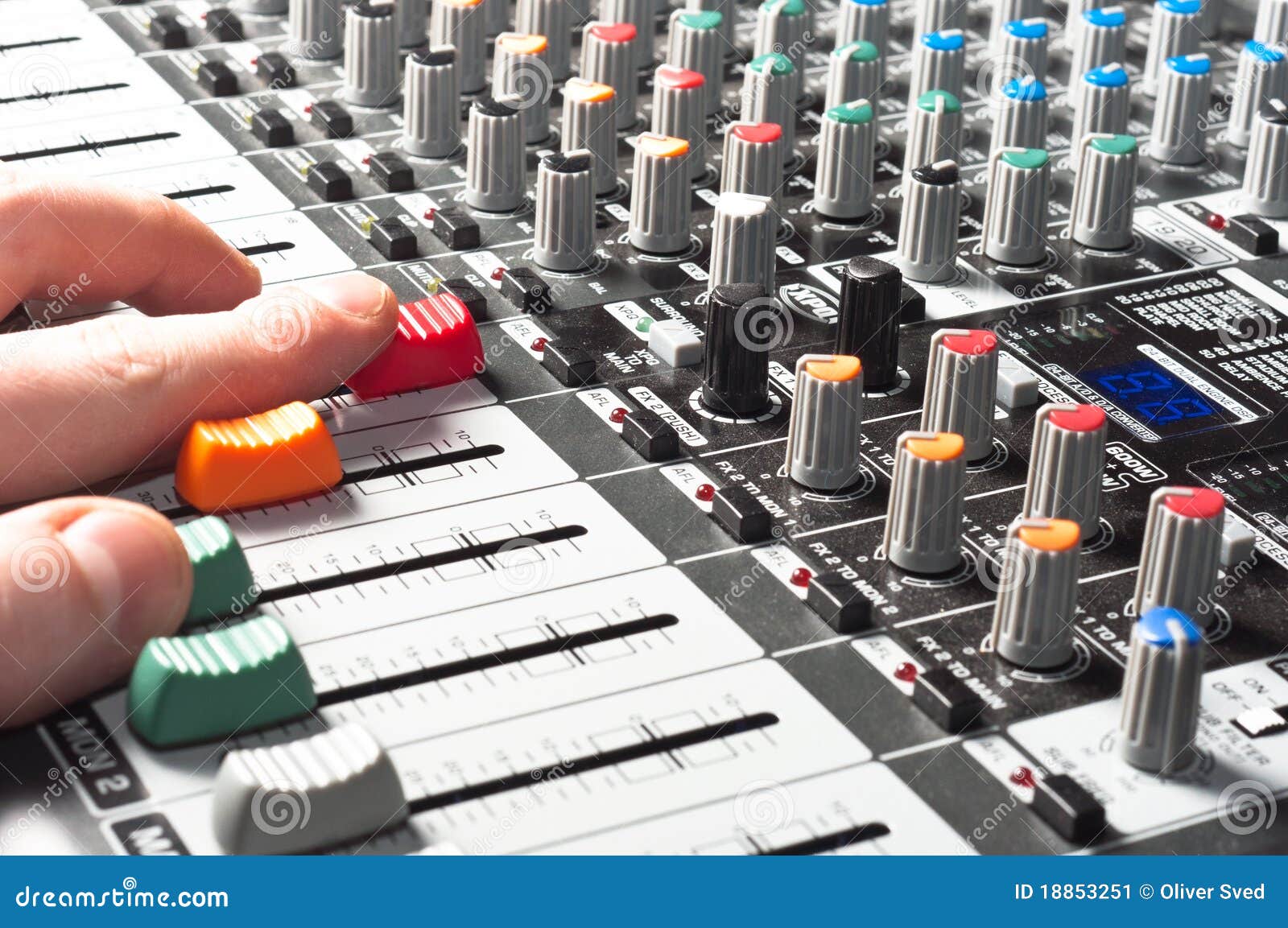 Audio sound mixer stock image. Image of colorful, media - 18853251