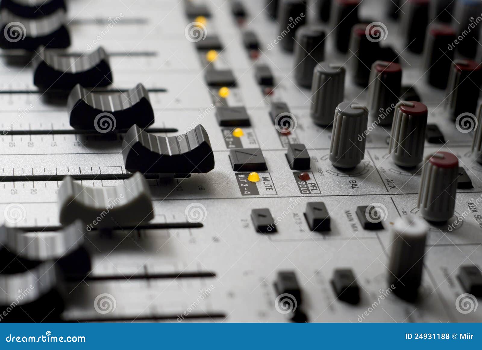 Audio sound mixer stock photo. Image of details, graphic - 24931188