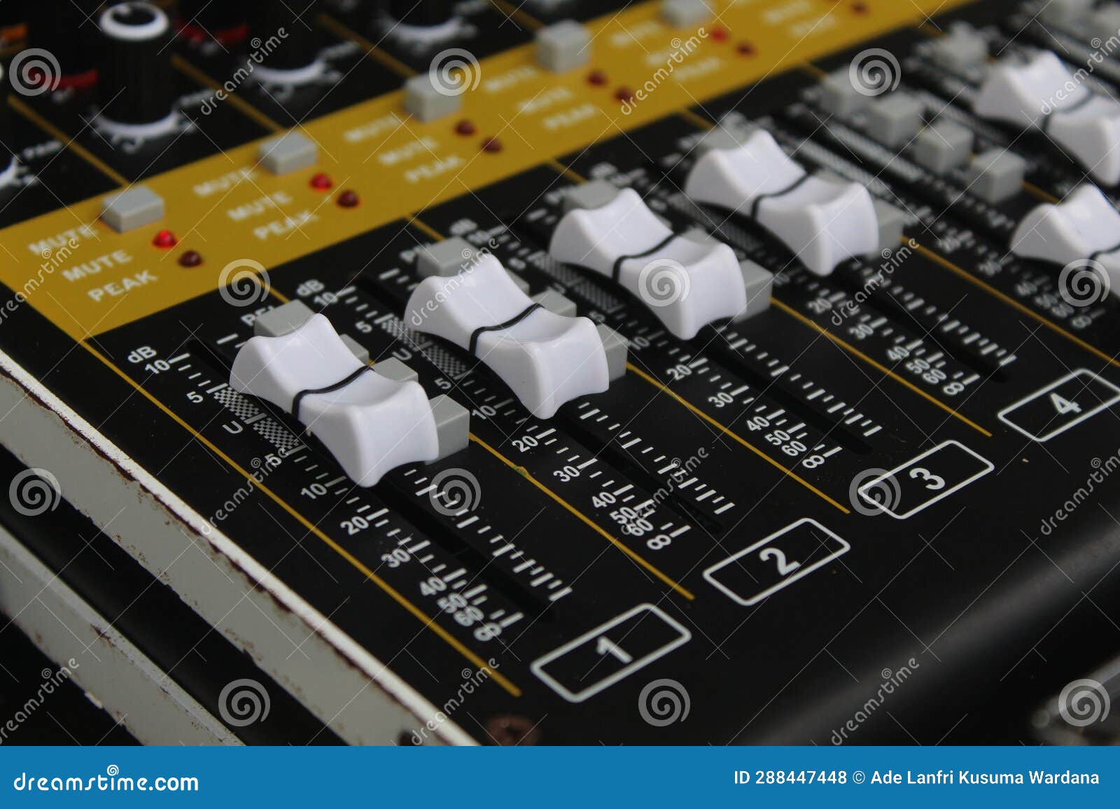 Audio Sound Mixer Analog at the Sound Control Room Stock Photo - Image ...