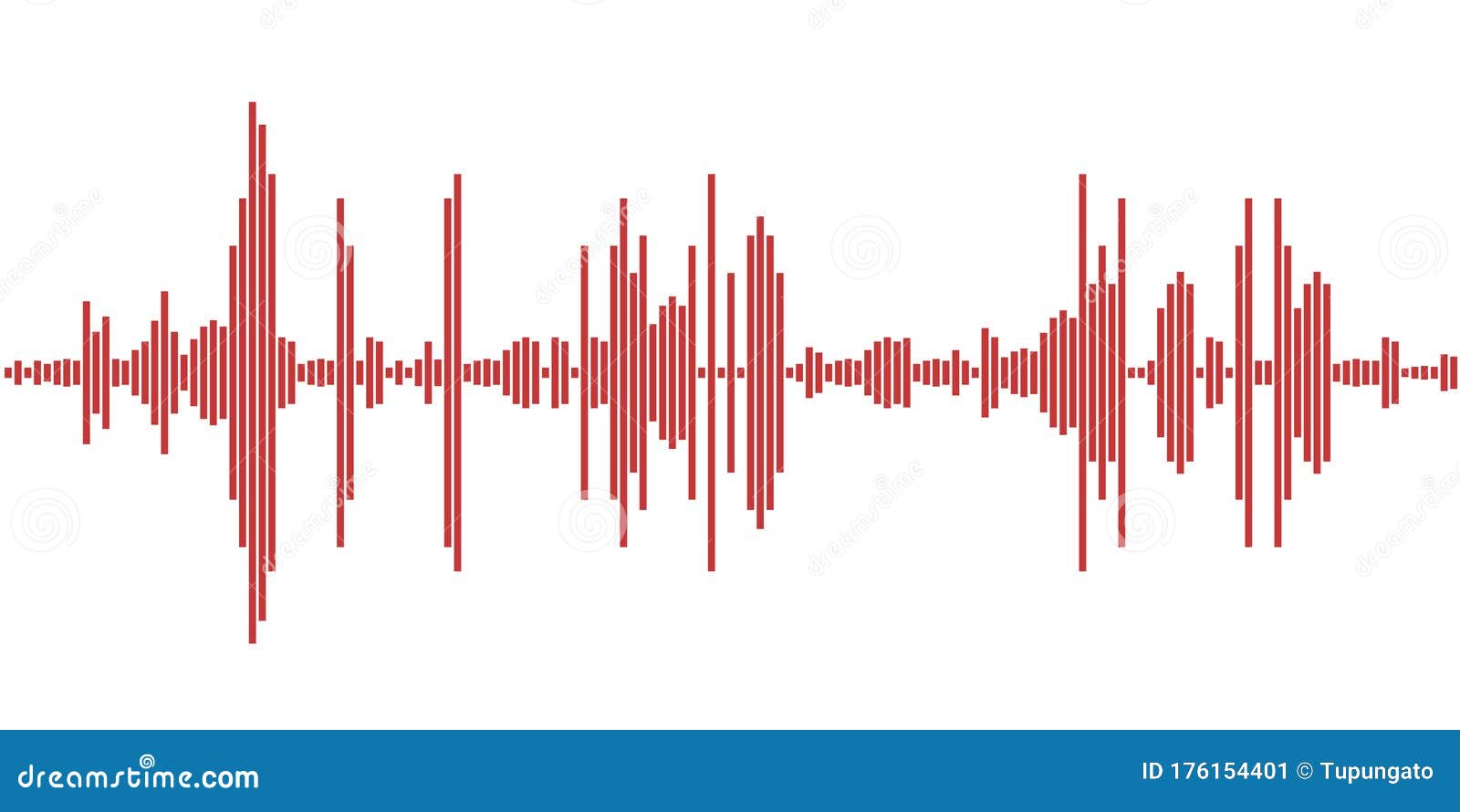 Red Sound Wave Illustration Stock Vector - Illustration of background ...