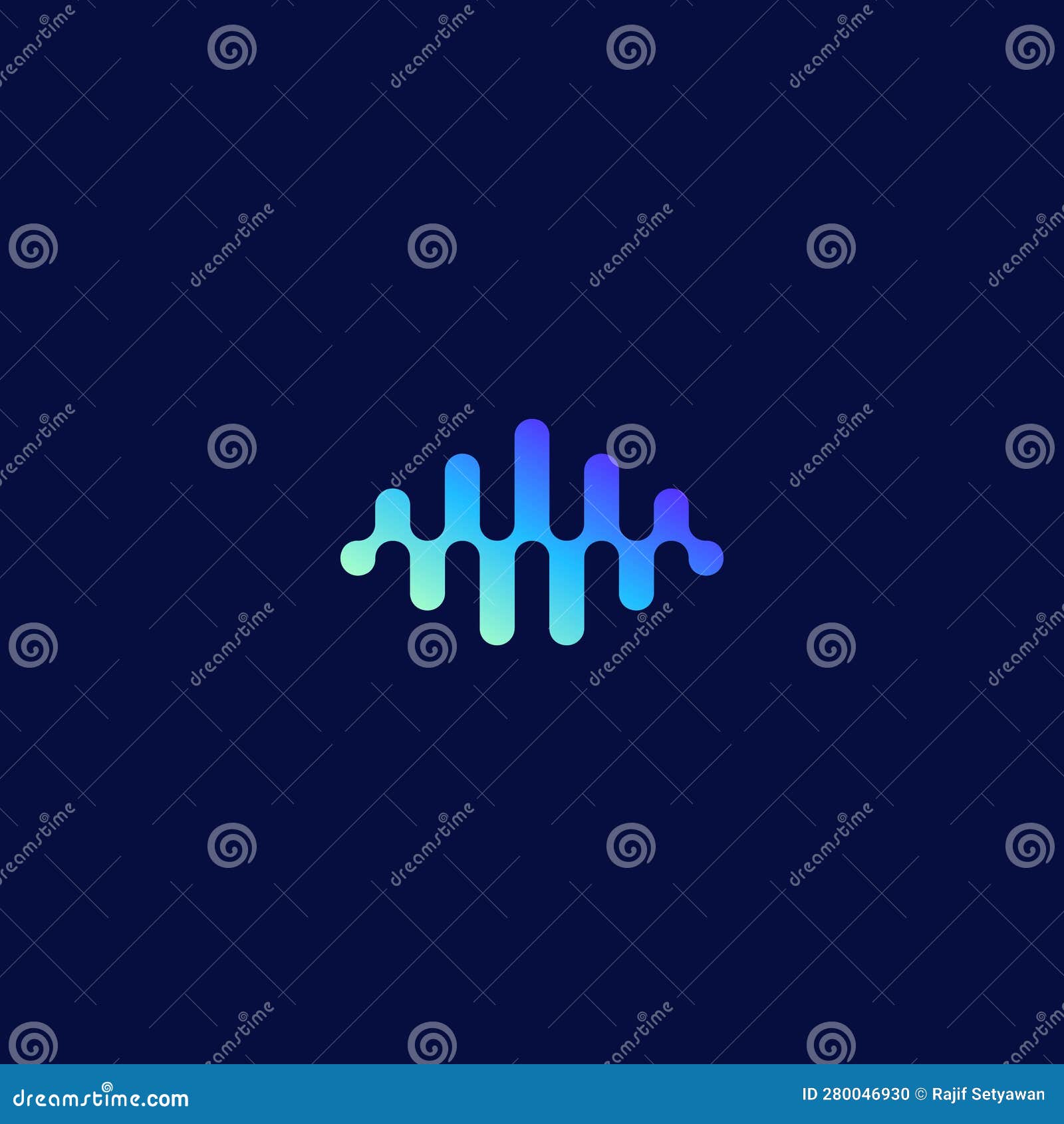 Audio or Sound Wave Logo Design Vector Stock Vector - Illustration of ...