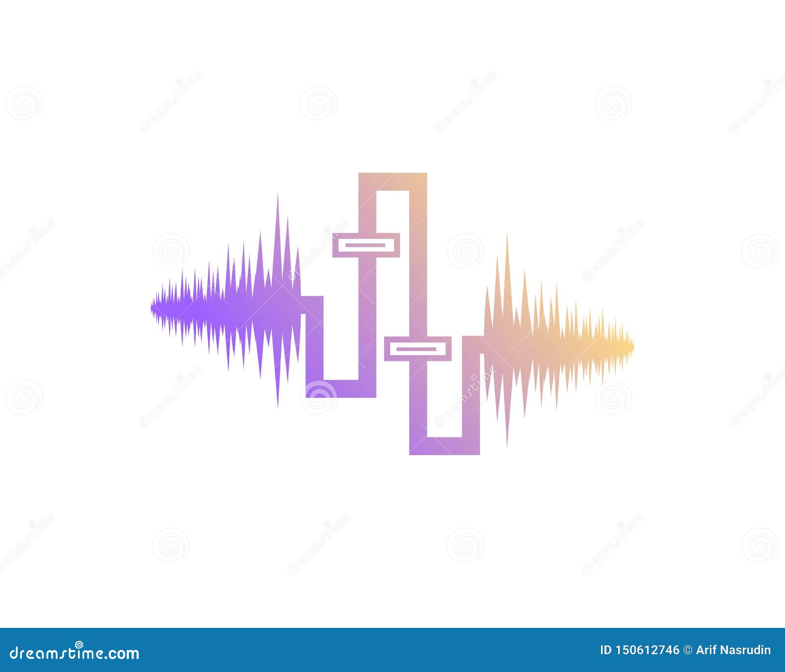 Audio Sound Wave Logo Template Design Vector Stock Vector ...