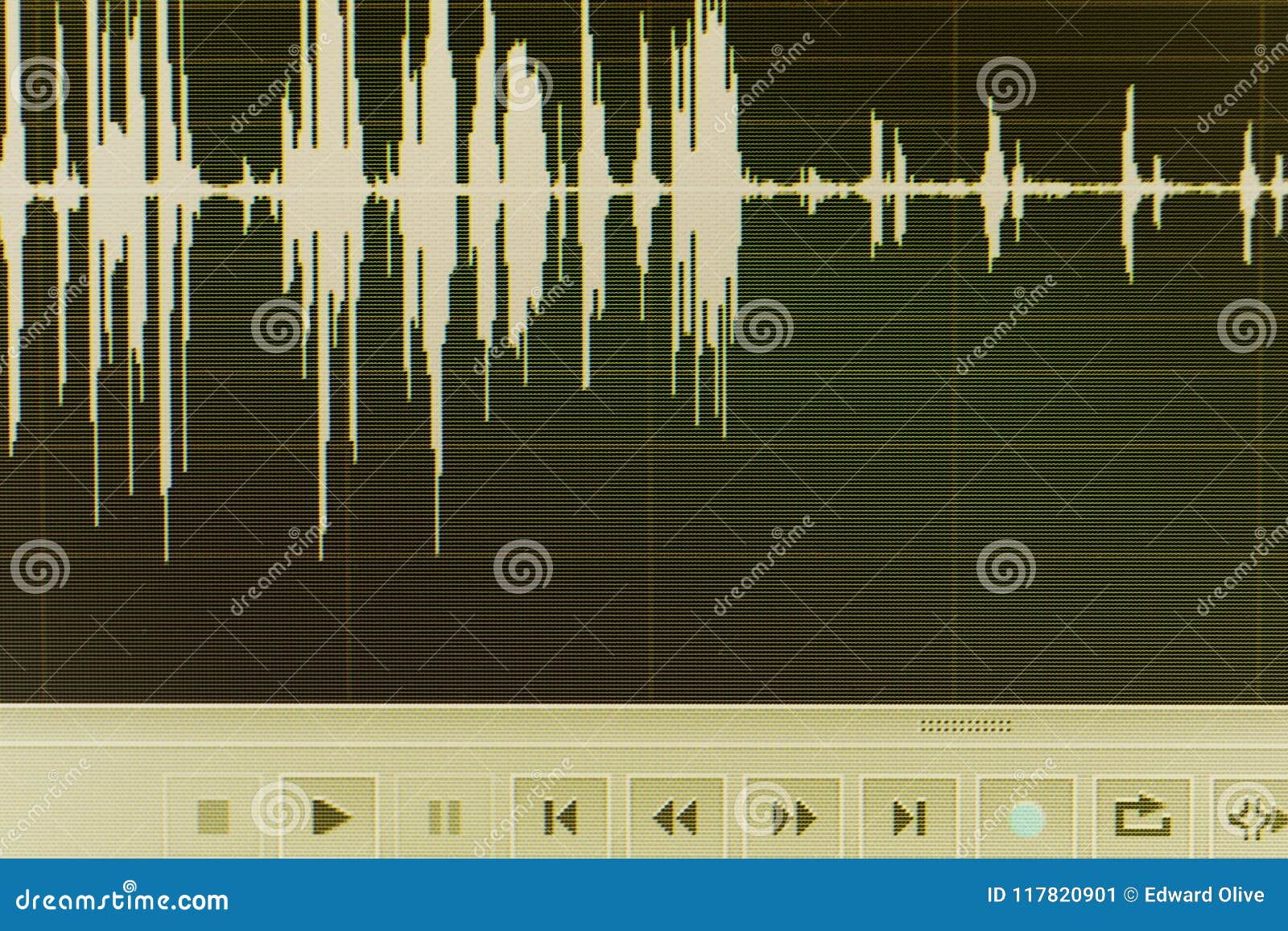 Audio Sound Wave Studio Editing Stock Image - Image of computer ...