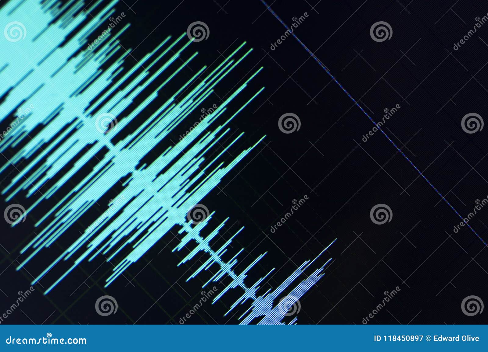 Audio Sound Wave Studio Editing Stock Image - Image of equalizer ...