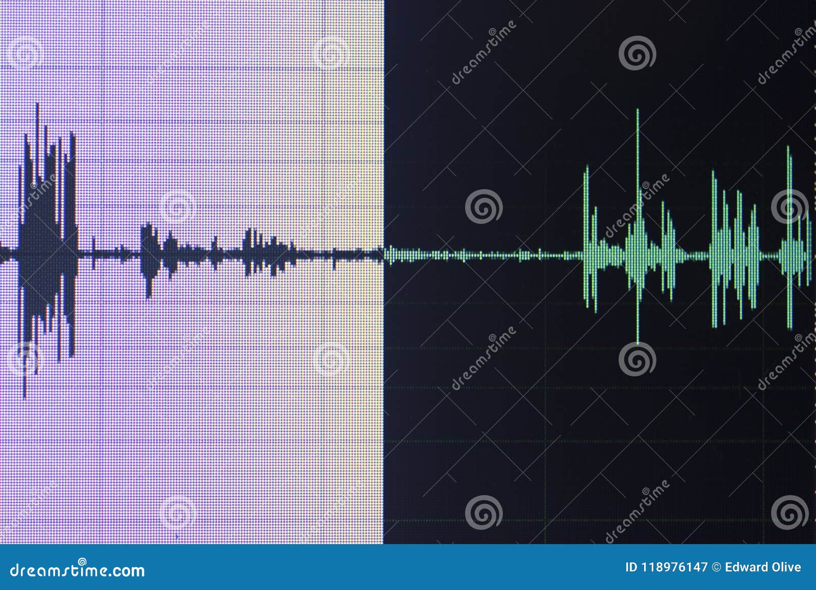 Audio Sound Wave Studio Editing Stock Image - Image of frequency, media ...