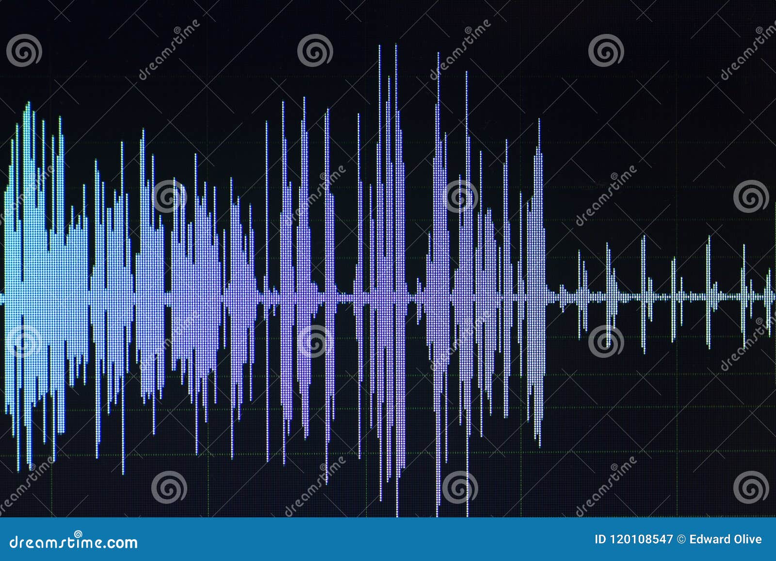 Audio Sound Wave Studio Editing Stock Image - Image of design, abstract ...