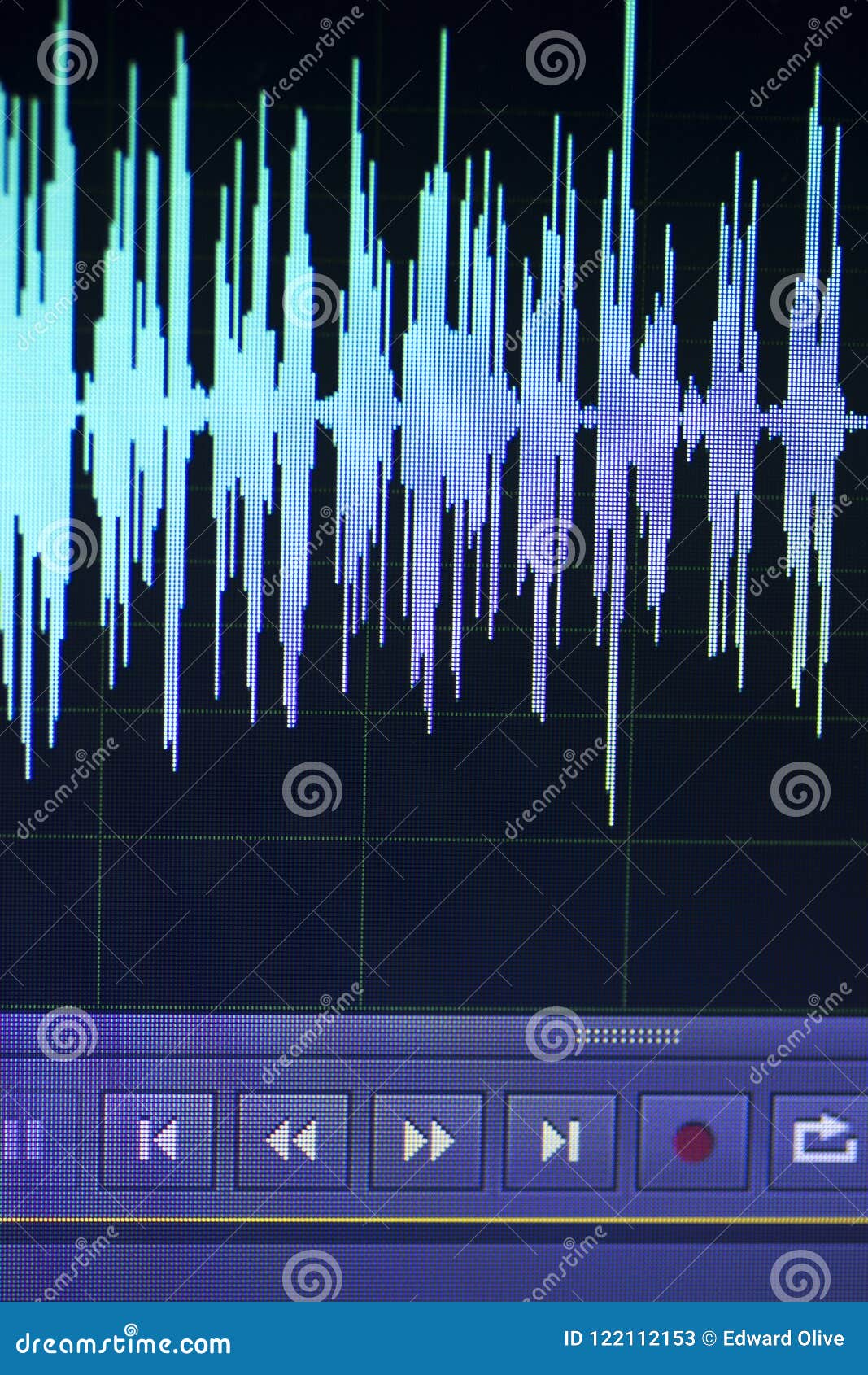 Audio Sound Wave Studio Editing Stock Illustration - Illustration of ...