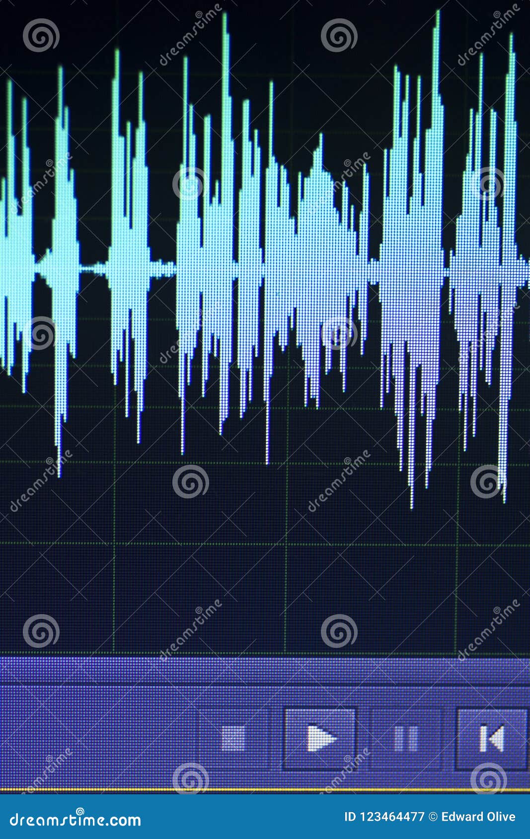 Audio Sound Wave Studio Editing Stock Illustration - Illustration of ...