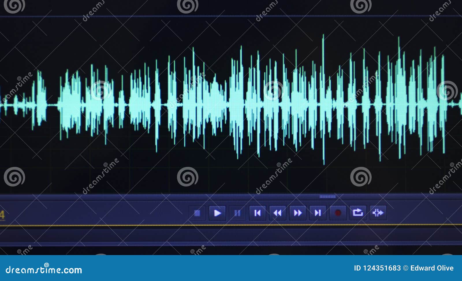 Audio Sound Wave Studio Editing Stock Image - Image of computer, record ...
