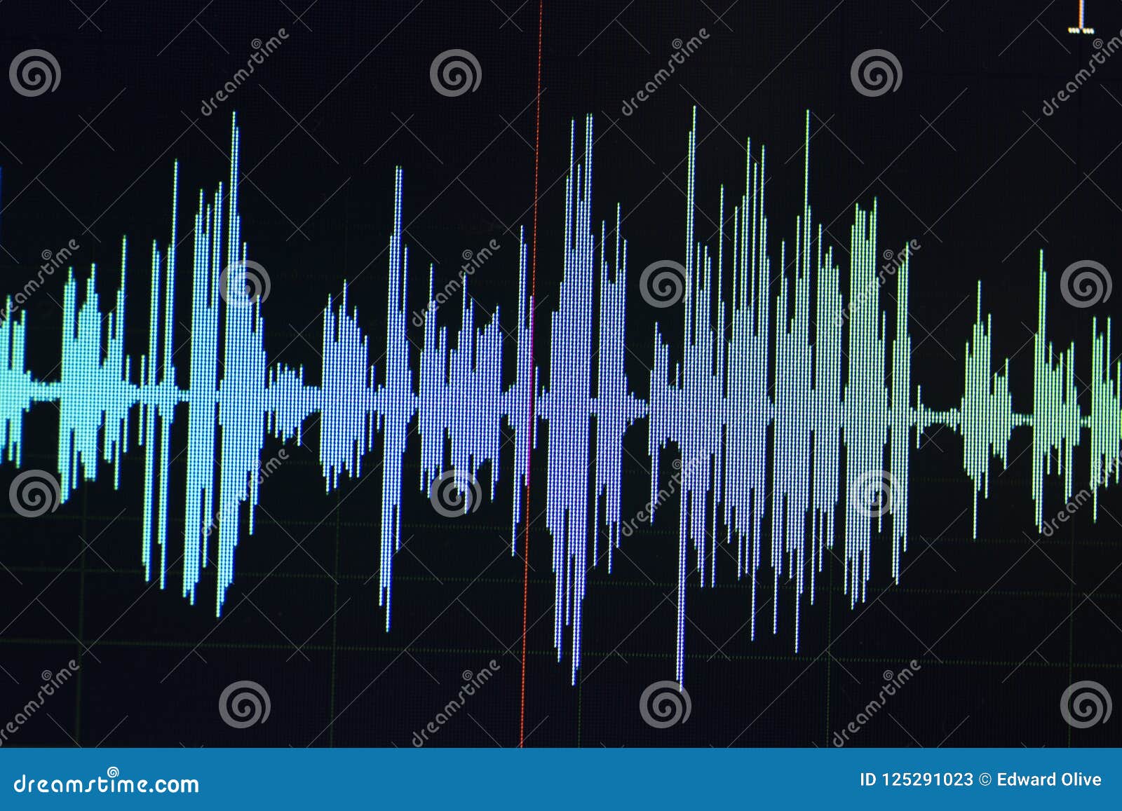 Audio Sound Wave Studio Editing Stock Image - Image of graph, audio ...