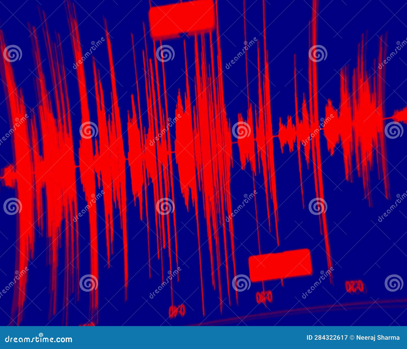 Studio Recording Audio Sound Wave Stock Illustration - Illustration of ...