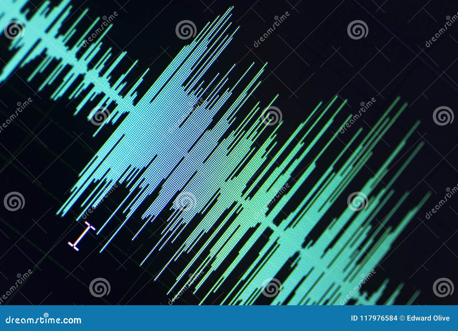 Audio Sound Wave Studio Editing Stock Photo - Image of level, equalizer ...