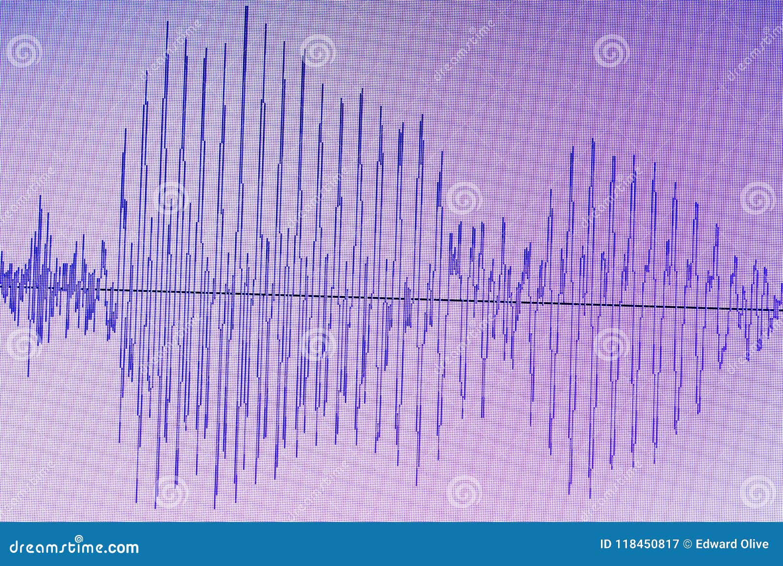 Audio Sound Wave Studio Editing Stock Image - Image of abstract, design ...