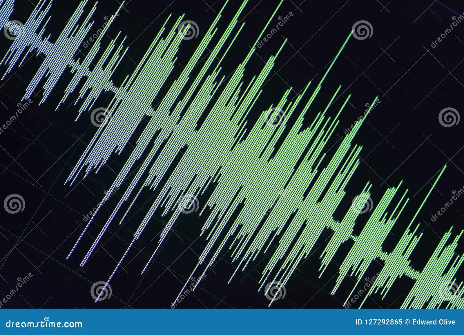 Audio Sound Wave Studio Editing Stock Illustration - Illustration of ...
