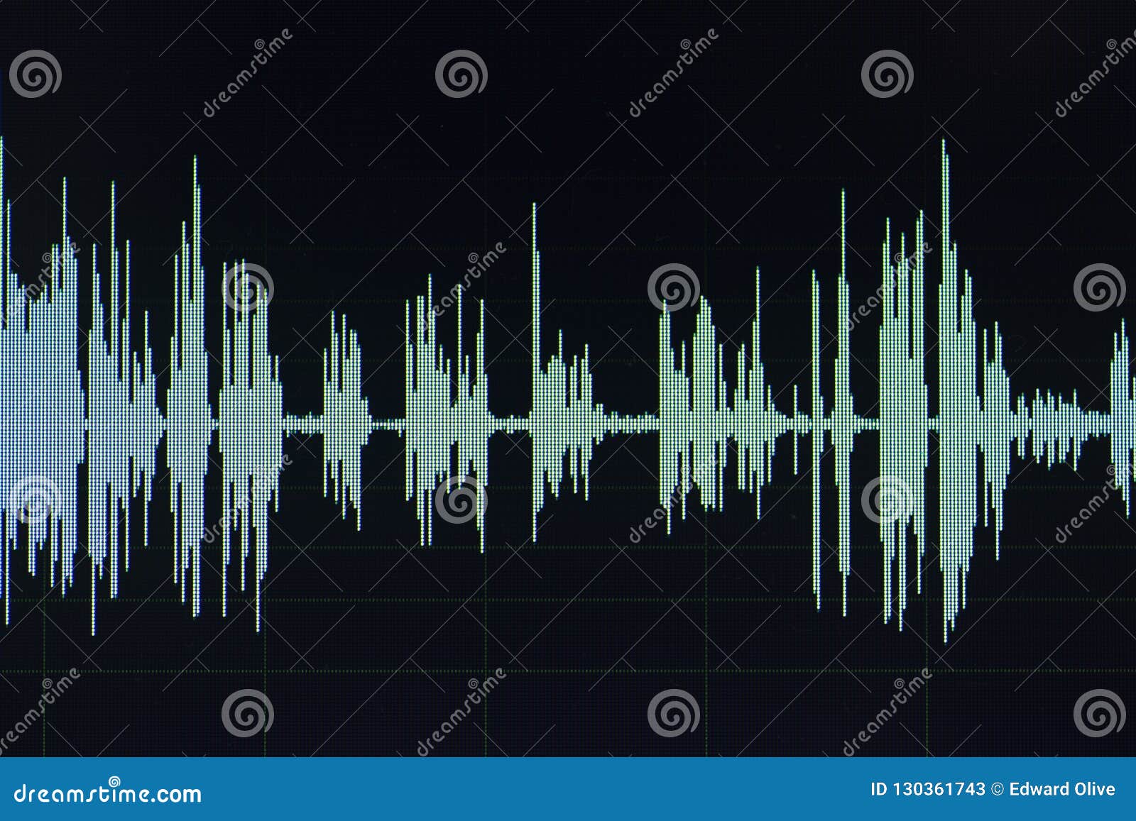 Audio Sound Wave Studio Editing Stock Illustration - Illustration of ...