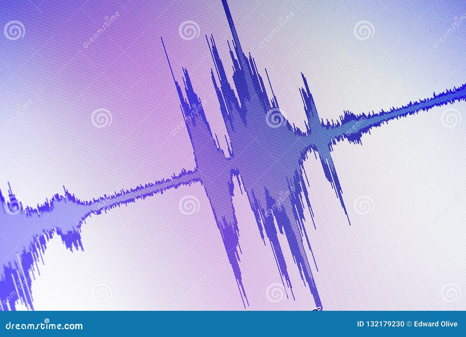 Audio Sound Wave Studio Editing Stock Illustration - Illustration of ...