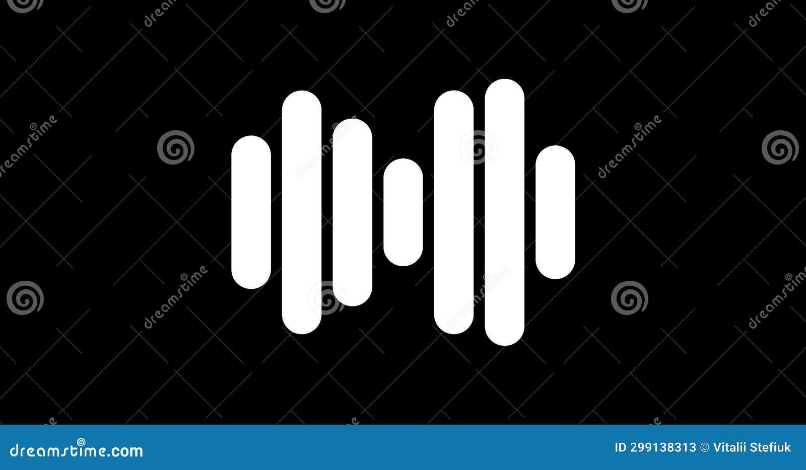 White waveform equalizer stock video. Video of reportage - 299138313