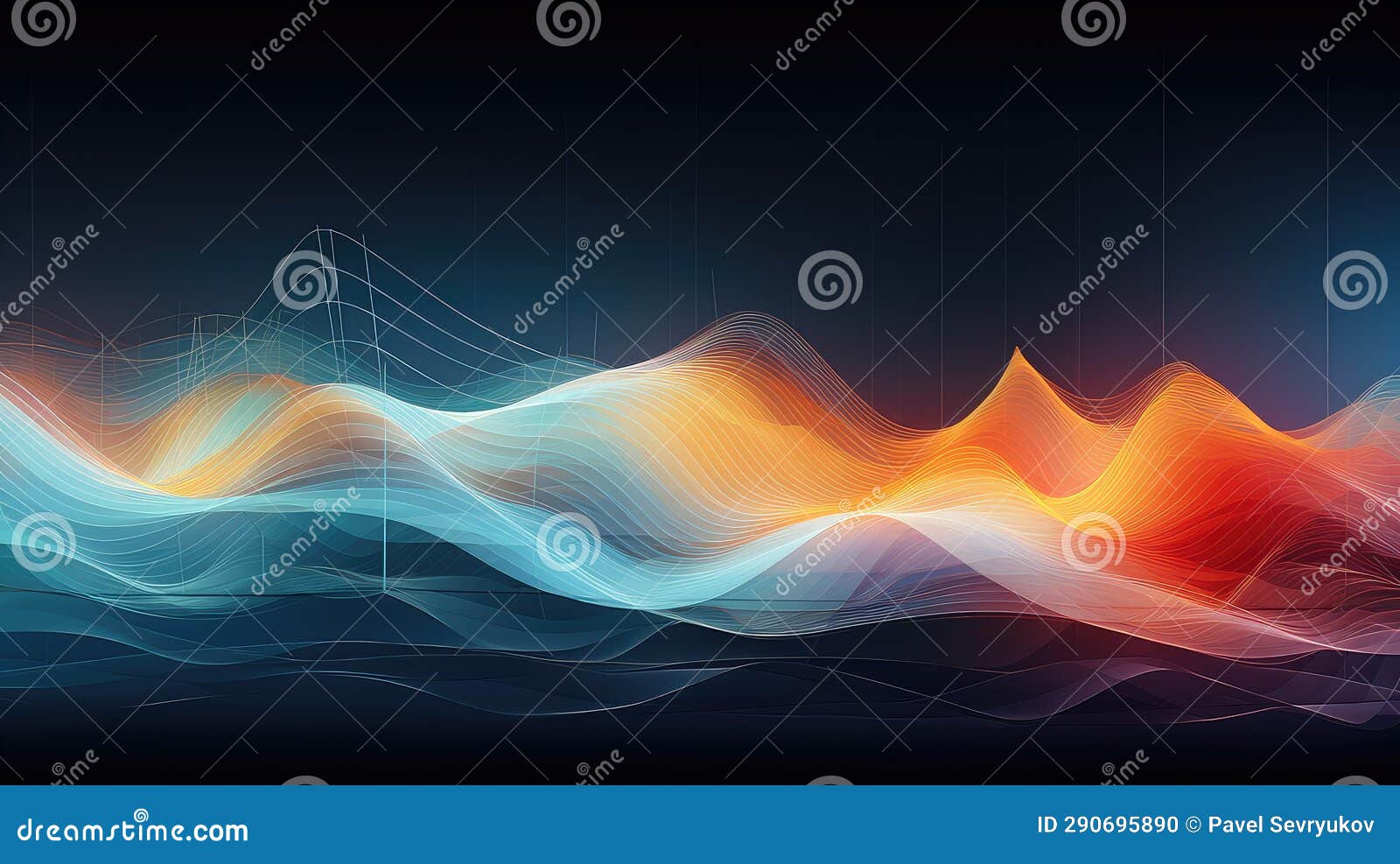 Soundwave And Equalizer Bars With Human Ear. 3d Rendering Illustration ...
