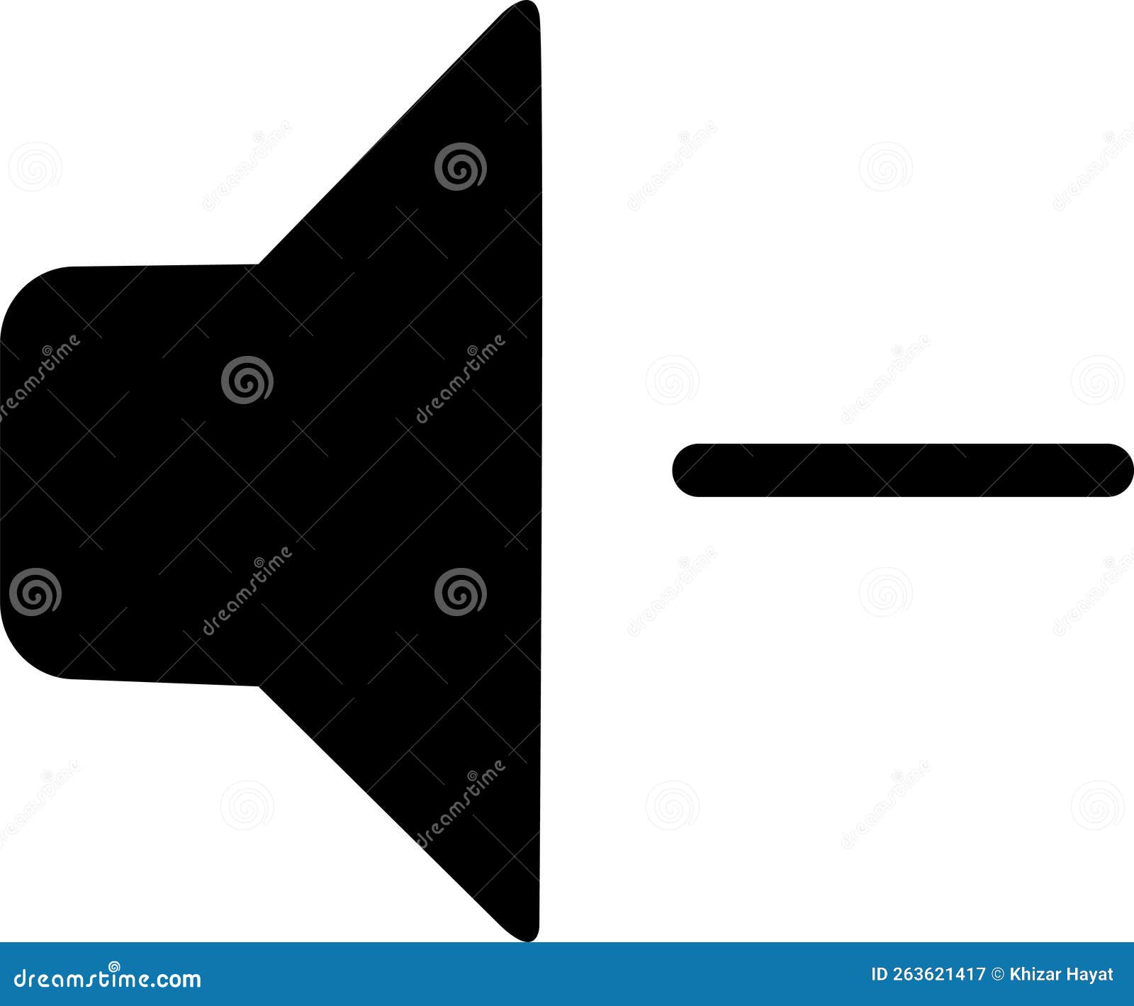 Audio Speaker Decrease or Low Volume Sound Flat Vector Icon Stock Vector - Illustration of play ...