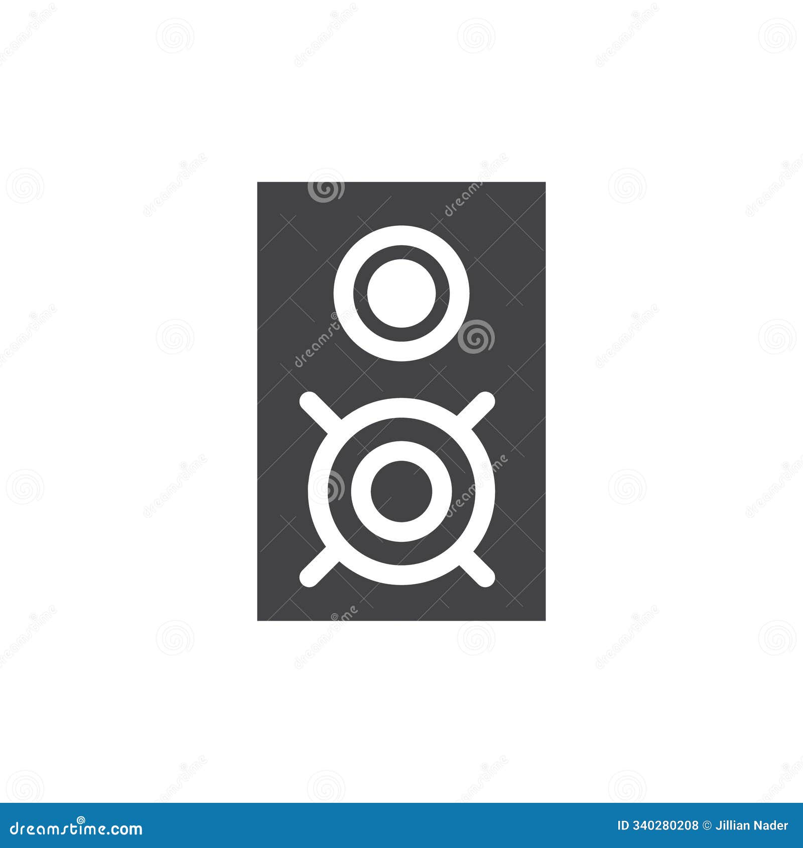 Audio Speaker Icon Simple Vector Symbol Stock Vector - Illustration of ...