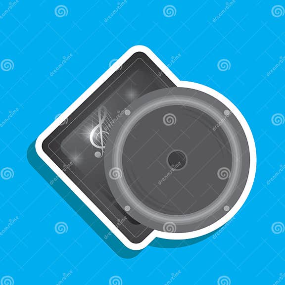 Audio Speaker Label. Vector Illustration Decorative Design Stock Vector ...