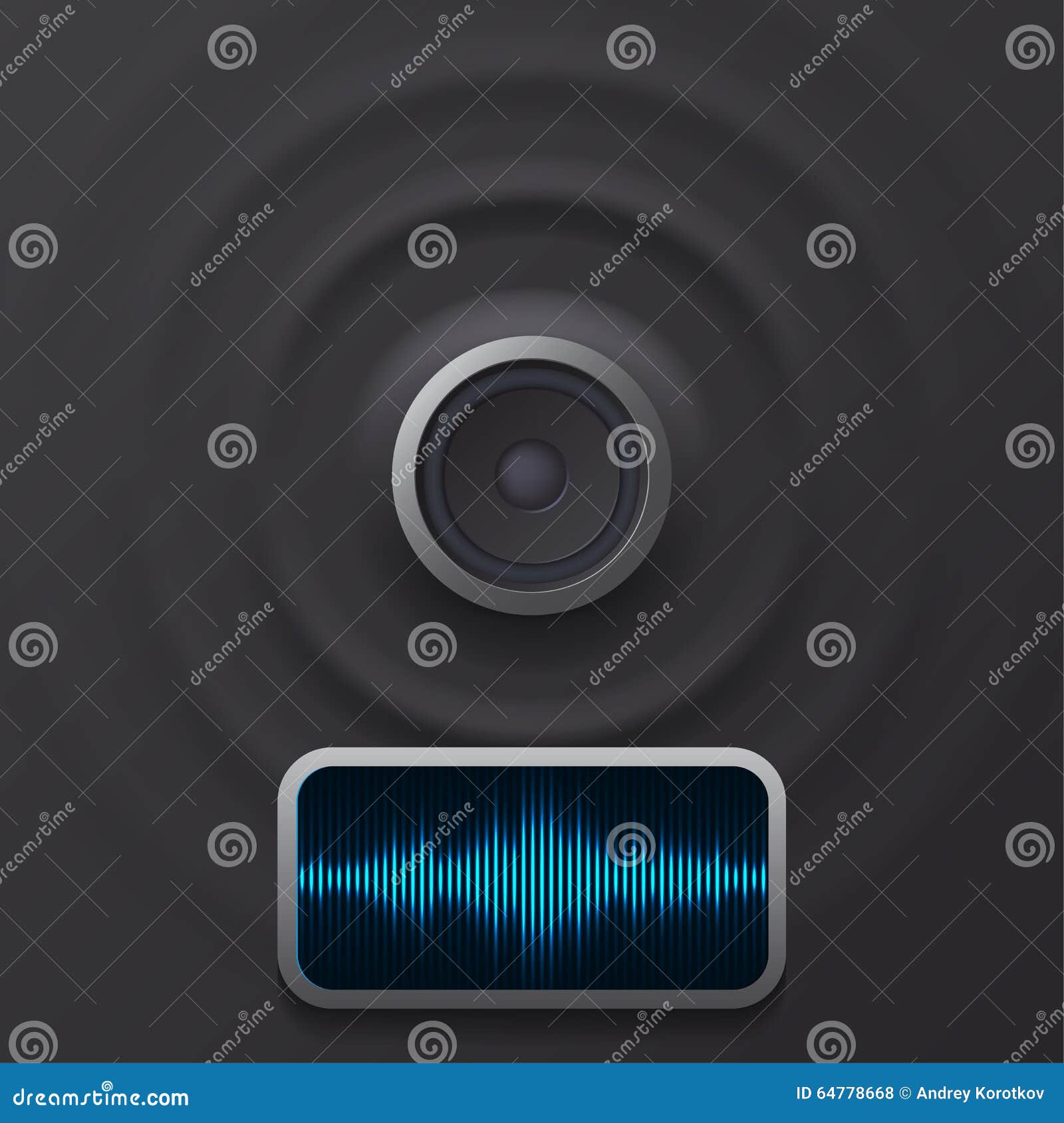 Audio Speaker with Sound Waves Eps 10 Stock Vector - Illustration of ...
