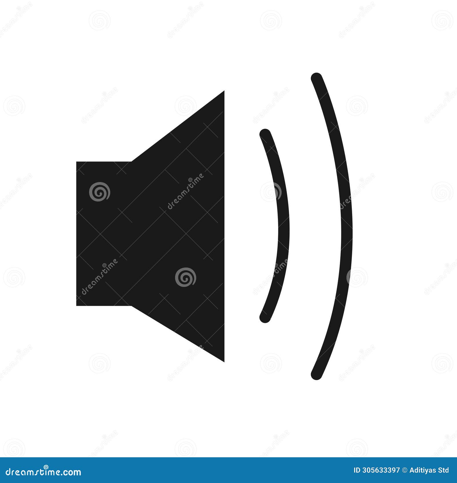 Audio Speaker Volume on Line Art Icon for Apps and Websites. Vector ...
