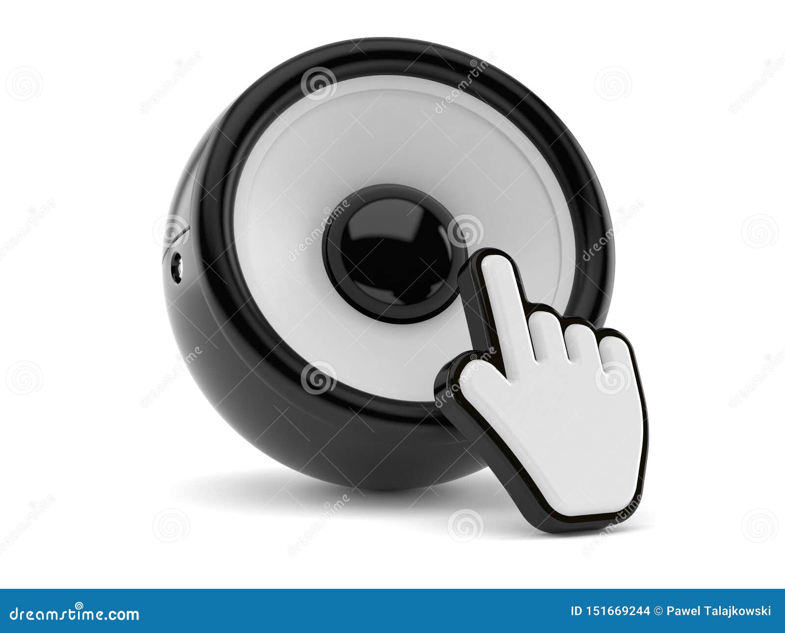 Audio Speaker with Web Cursor Stock Illustration - Illustration of ...